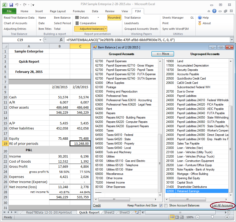 Excel FSM | Tutorial Financial Key Figures | Financial Statement Masters
